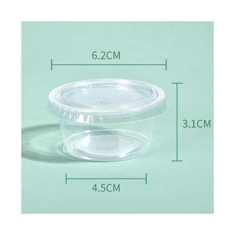 Pocillo Salsero PP 59 ml (2 oz) con Tapa